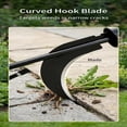 Wheeled Crevice Weeder with Wooden Handle – Adjustable Curved Blade ...