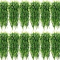 Artificial Hanging Ferns Fake Persian Greenery Vines 35 Inch Long Lush ...