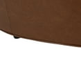 Noble House Derring Ottoman - Leather - Cognac Brown - Walmart.com