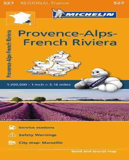 Michelin Regional Maps: France: Provence-Alps-French Riviera Map 527 ...