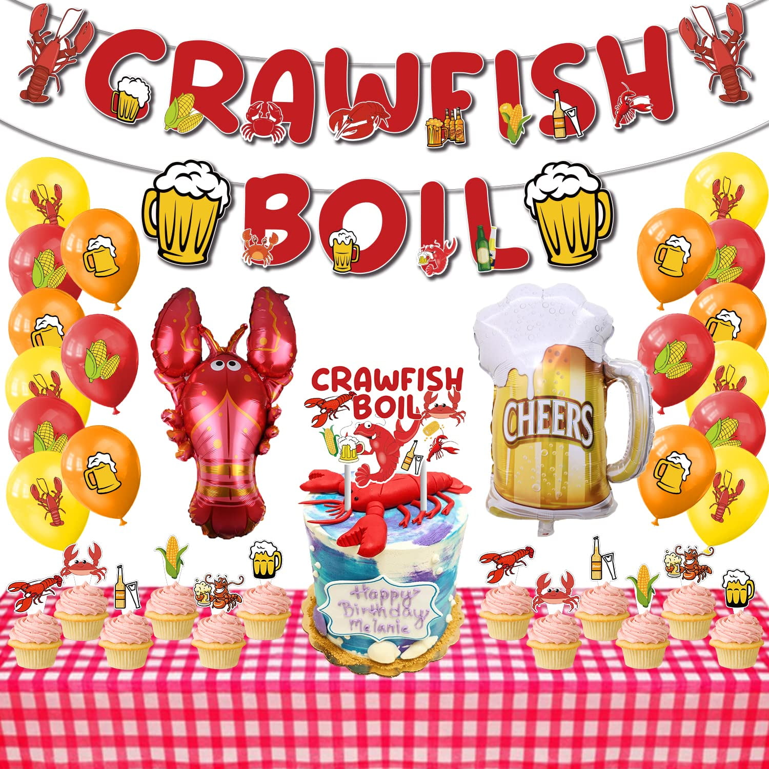 Crawfish Party Decorations Crawfish Boil Birthday Party Supplies ...