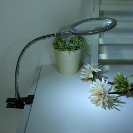 Magnifying Glass Clamp,LED Magnifying Glass Clamp Magnifier Light LED ...