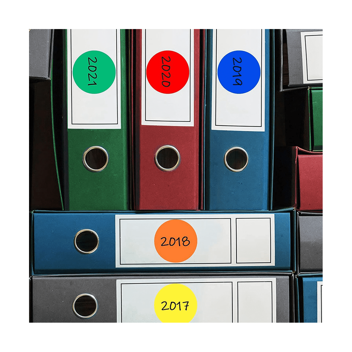 2 Inch Round Color Coding Sticker 10 Assorted Colors Circle Dot Labels ...