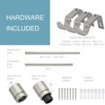 Adjustable Window Curtain Rod 16-144 Inches, 1 Inch Diameter, Brushed ...