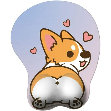 Ergonomic Mouse Pad with Wrist Support, 3D Anime Dog Cute Mouse Pads ...