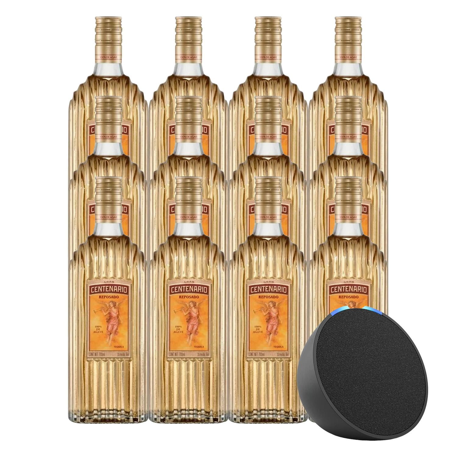 Caja de 12 Tequila Gran Centenario Reposado 700 ml + Alexa Echo Pop ...