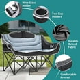 ABORON Oversized Double Camping Chair - 2-Person Heavy Duty Folding ...