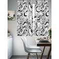 Black Cartoon Cats Sheer Curtains for Living Room Bedroom Modern ...