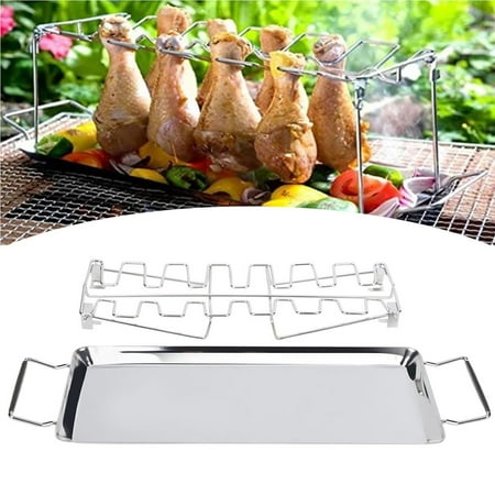 Stainless Steel Folding BBQ Chicken Leg Grilled Kitchen Tools Chicken ...