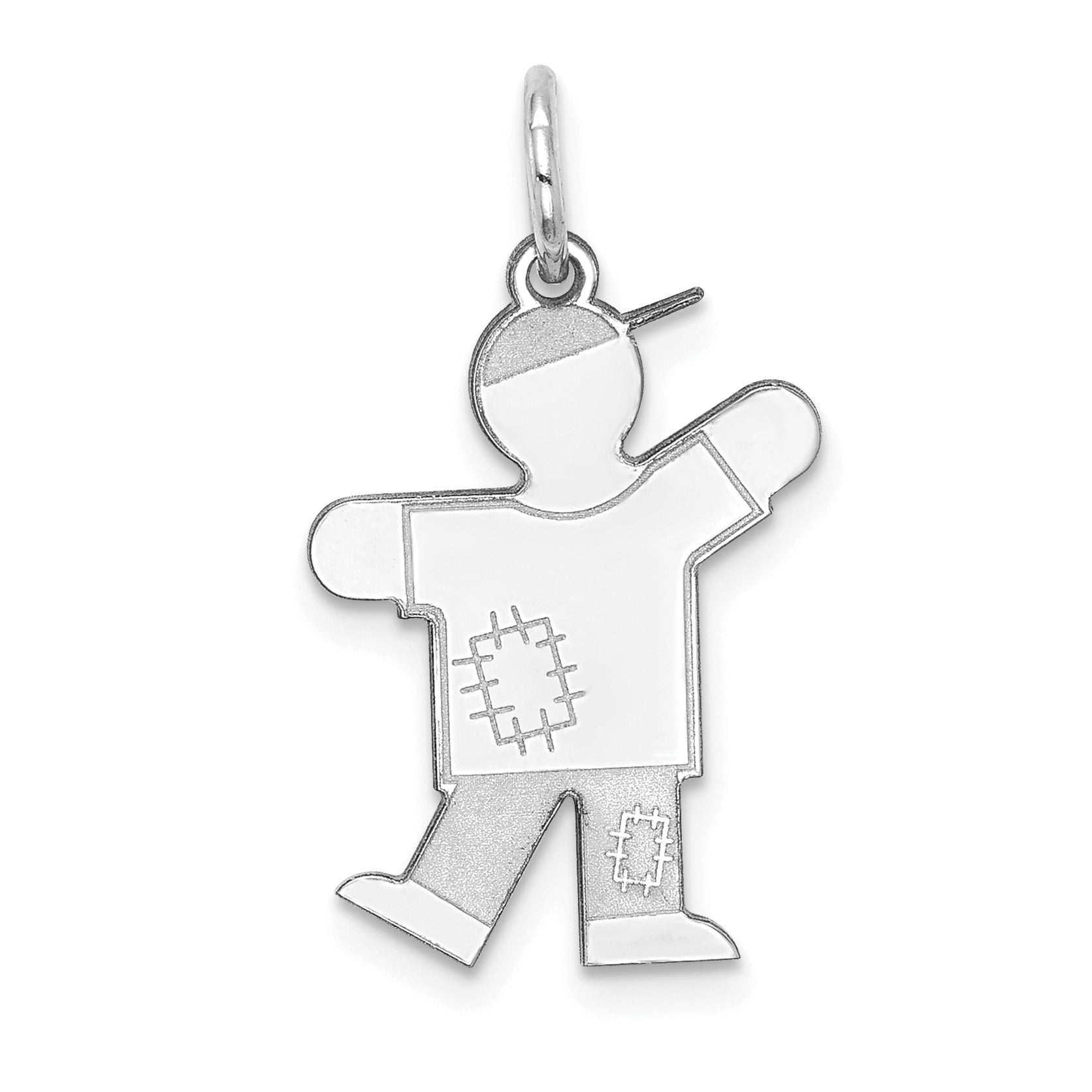 14k White Gold Kid Charm - Walmart.com
