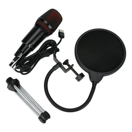 Podcast Microphone, Cardioid Microphone Recording Indicator Light For ...