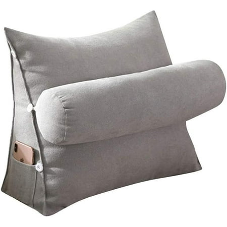 Triangle Wedge Pillow Back Support Cushion Sofa Bed Office Chair Rest ...
