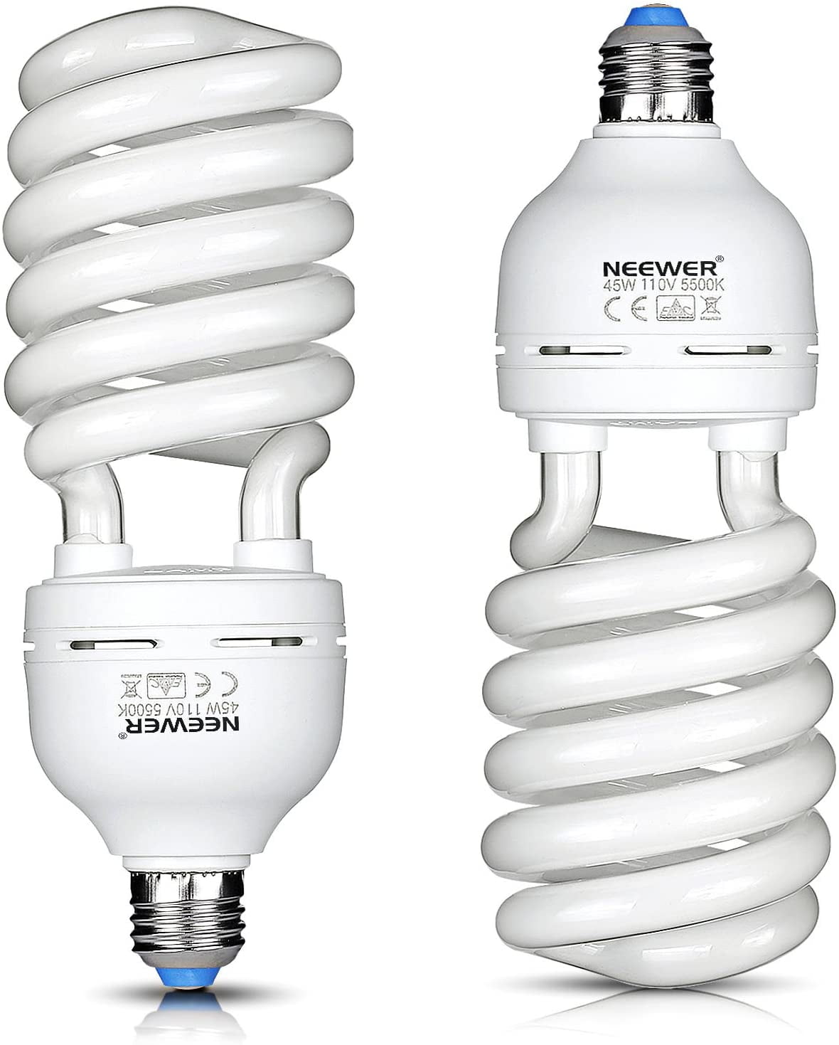 Neewer® 45W 110V 5500K Tri-phosphor Spiral CFL Daylight Balanced Light ...