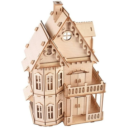 Wooden 3D Puzzle for Adults- Assembled Construction Building Puzzles ...