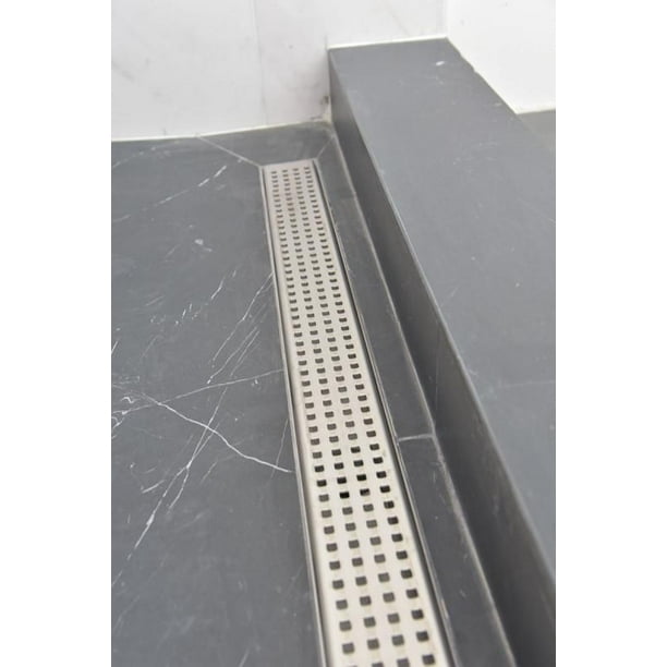 Side Outlet 60 Inch Linear Shower Drain with ABS Drain Base Flange and ...