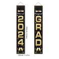 Harlier Graduation Porch Sign Banner, Black and Gold 2024 GRAD Door ...