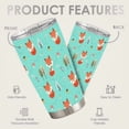 20oz Cute Sleeping Fox and Acorns Pattern Stainless Steel Tumbler ...