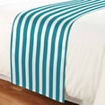 Bed Runner Turquoise Stripes Bedding Scarves Soft Decorative Bed Flag ...