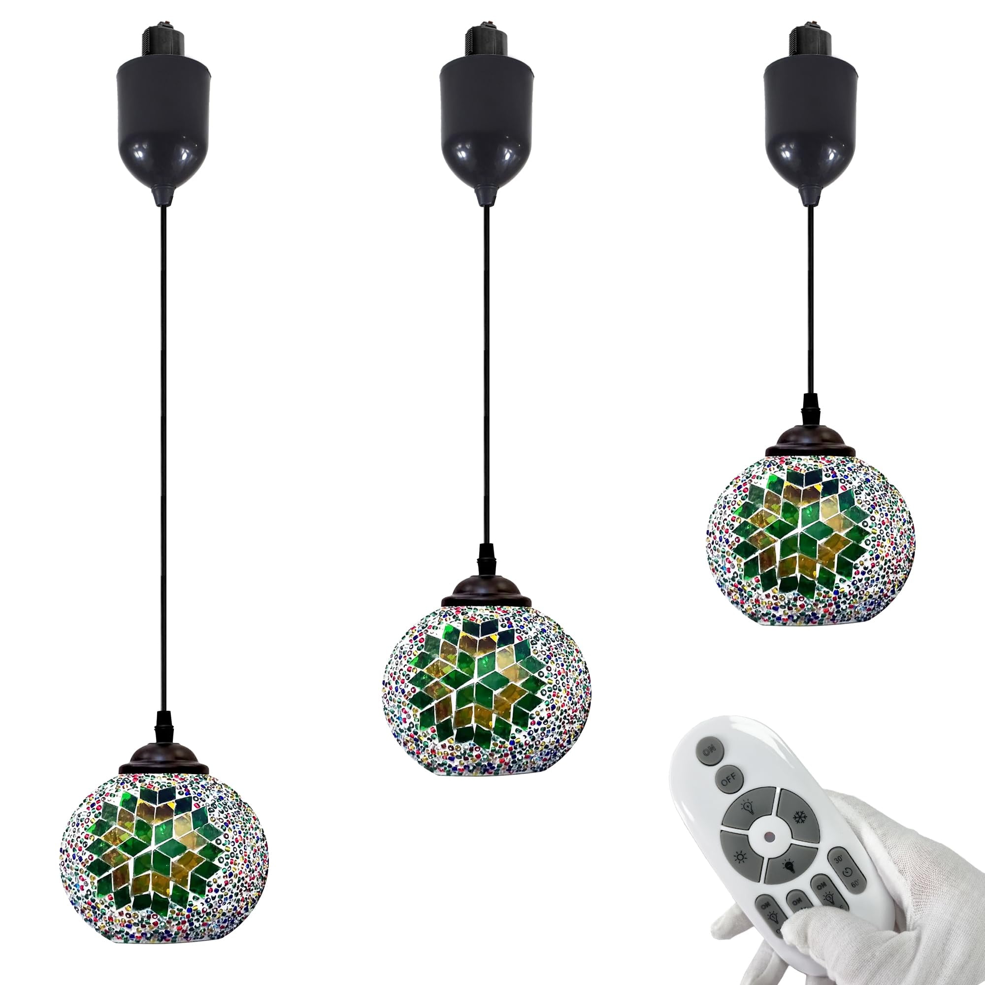 FSLiving Mini Adjustable Hanging Height Halo Track Light Pendants, 4 Ft ...