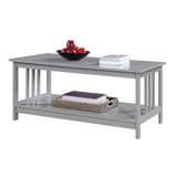 Convenience Concepts Mission Coffee Table with Shelves, Easy Assembly ...