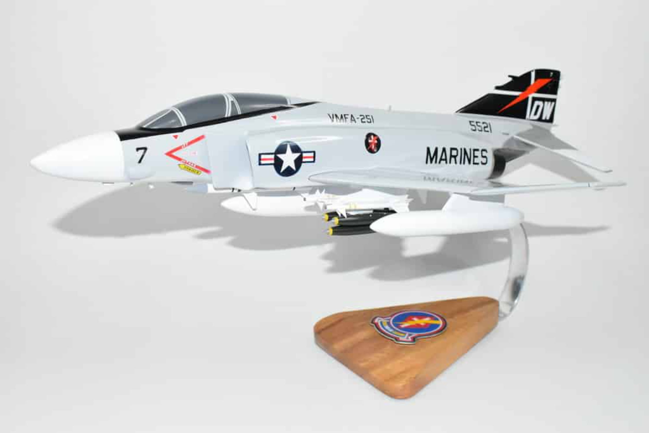 VMFA-251 THUNDERBOLTS (1972) F-4J Model, 1/42 (18) Scale, Mahogany ...