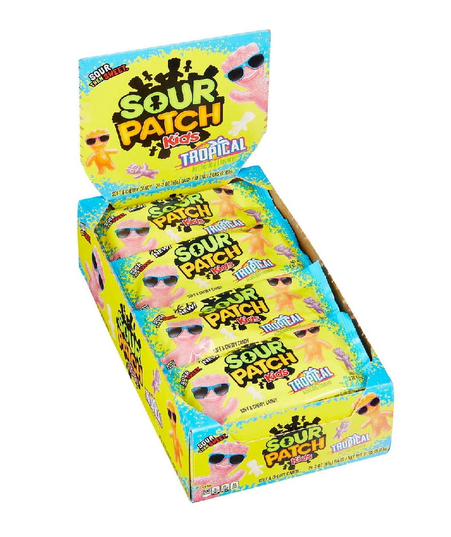 Sour Patch Kids, Tropical, 2 oz, 24 ct 1PK - Walmart.com