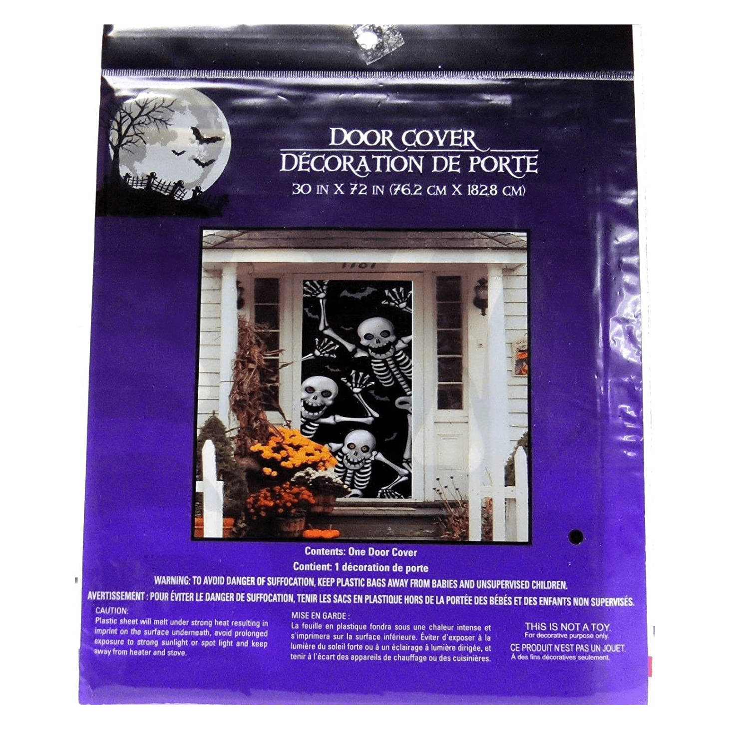 Halloween Skeleton Door Cover Skeleton Bone Backdrop Halloween Wall ...