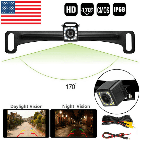 DZAF, INC Backup Camera, 170Â° Night Vision Waterproof Rear View Camera for Cars Trucks SUVs ...