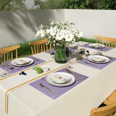 More Décor Dining Table Placemats, Washable Heat-Resistant PVC Vinyl ...