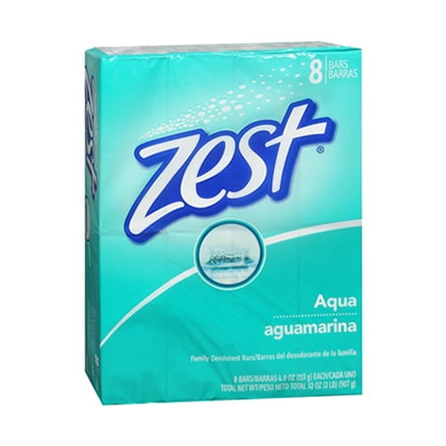 Zest Aqua Bath Bar - 4 Oz, 8 Ea, 3 Pack - Walmart.com