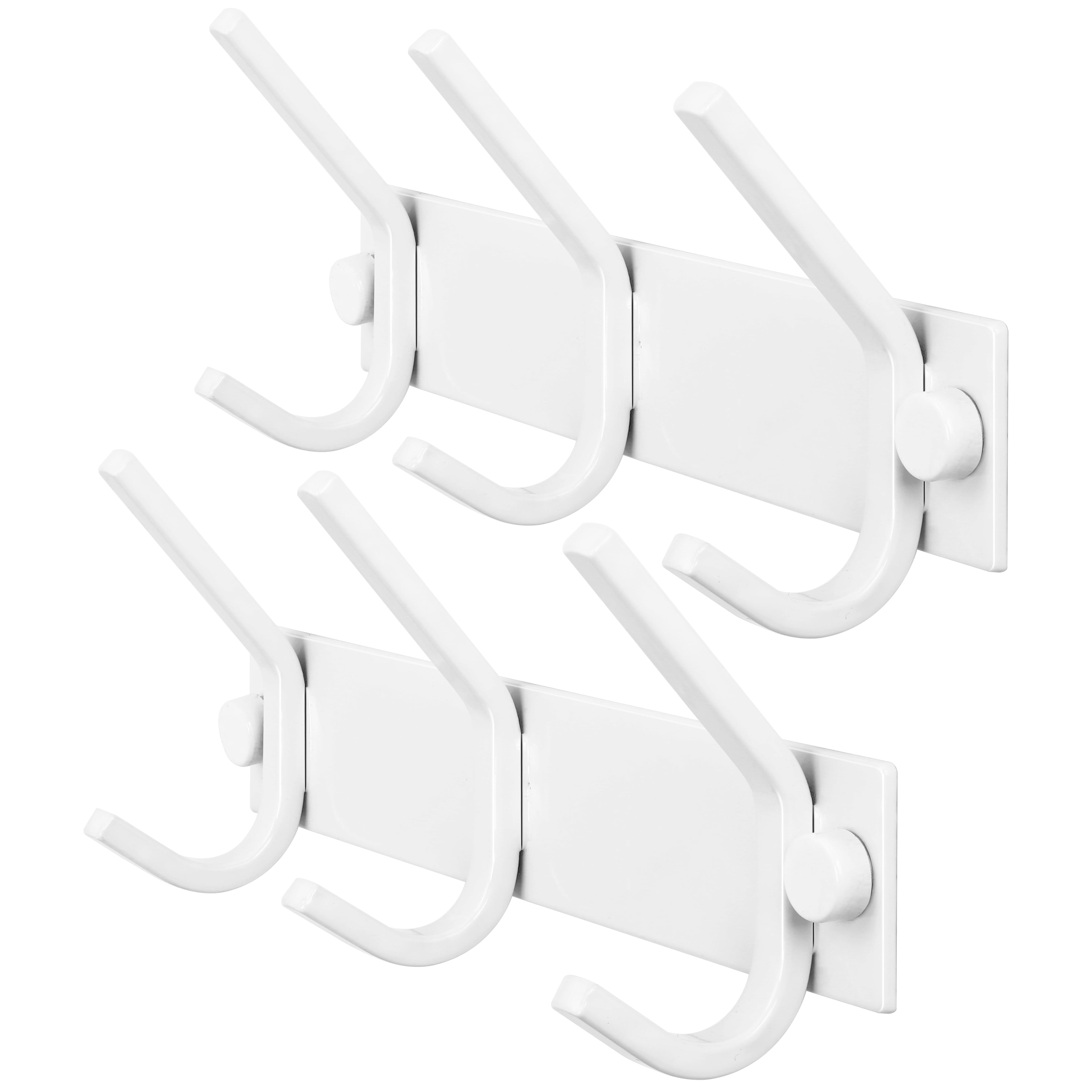 Dseap Sturdy Coat Rack with 3 Dual Hooks,Heavy Duty Wall Mounted Metal ...