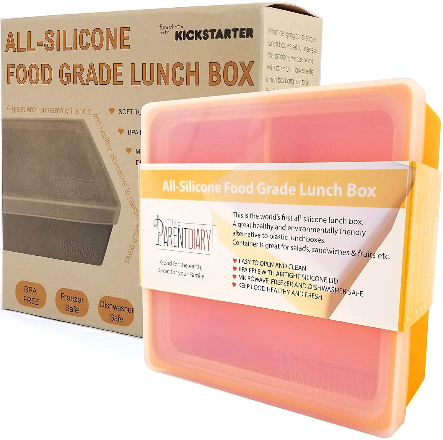 All Silicone Lunch Box cubes Food Storage Containers - Walmart.com