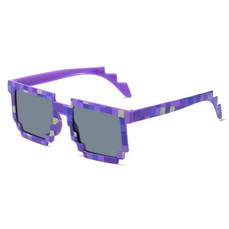 Kids Minecraft Mosaic Glasses Funny Pixel Sunglasses Eyeglasses Party ...