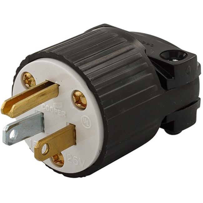 Cooper Wiring Devices 393737093 5266 15A 125V 2P3W 2 Pole Plug ...