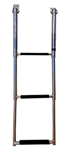 Pactrade Marine Boat Stainless Steel 3 Steps Telescopic Folding Ladder ...