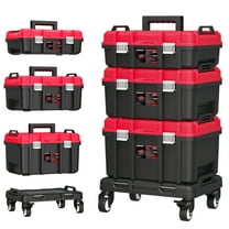 3 IN 1 Rolling Tool Box With Wheels,Stackable Modular Tool Storage ...