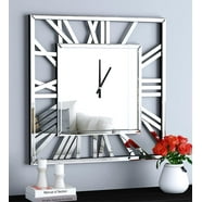 Glamorous Decorative 32" Round Mirror Wall Clock - Modern Large Clocks ...