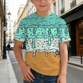 Angala Boys Tops Ice Cream Print Summer Shirts Crew Neck Short Sleeve ...