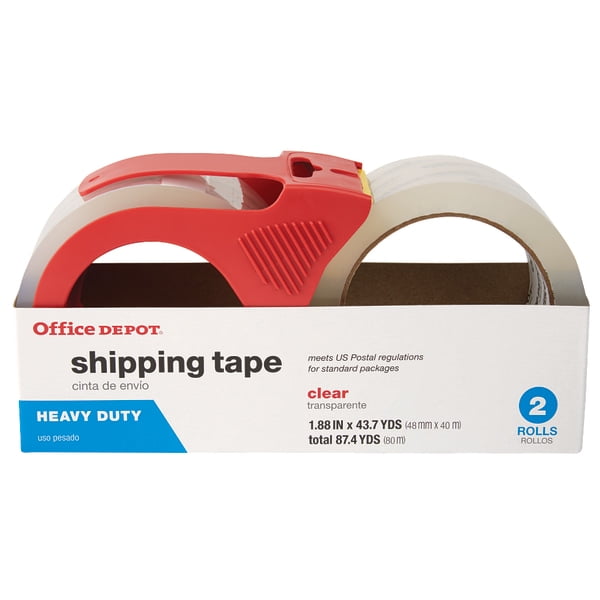 Office Depot Heavy-Duty Shipping Tape With Dispenser, 1.89in. x 43.7 Yd ...