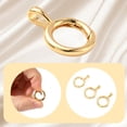 6Pcs Brass Spring Gate Rings Nickle Free Ring Real 18K Gold Plated ...