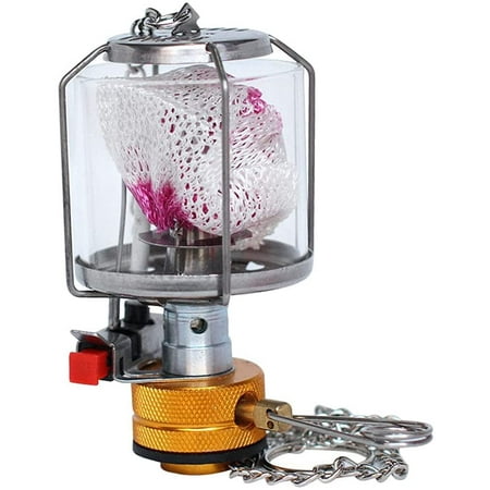 Mini Gas Lantern Portable Camping Fuel Lamp Outdoor Fishing Piezo Auto ...