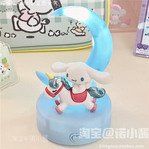 Sanrioed Carousel Model Doll Series Table Lamp Anime Cinnamoroll Kuromi ...