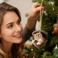 2D Acrylic Christmas Ornament For Tree Decor Featuring Cute Cat And ...
