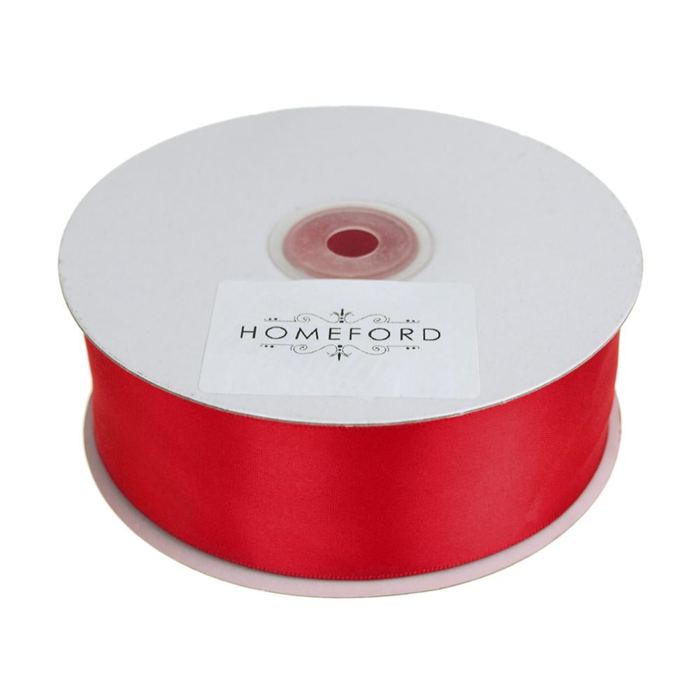 Single Face Satin Ribbon, 1-1/2-Inch, 50 Yards, Red - Walmart.com