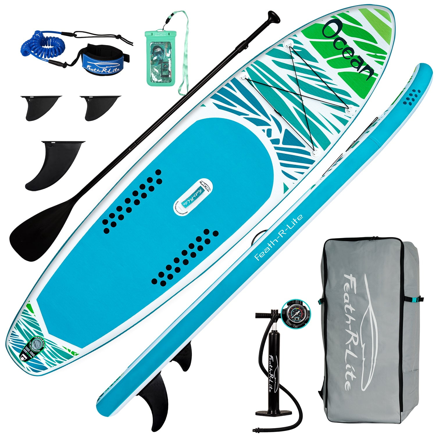 Feath-R-Lite Inflatable Stand Up Paddle Board, 10'5''x33''x6'' Light ...