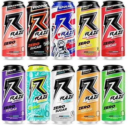 Raze Energy Drinks by Repp Sports Rapid Hydration Zero Sugar 16 Ounce ...