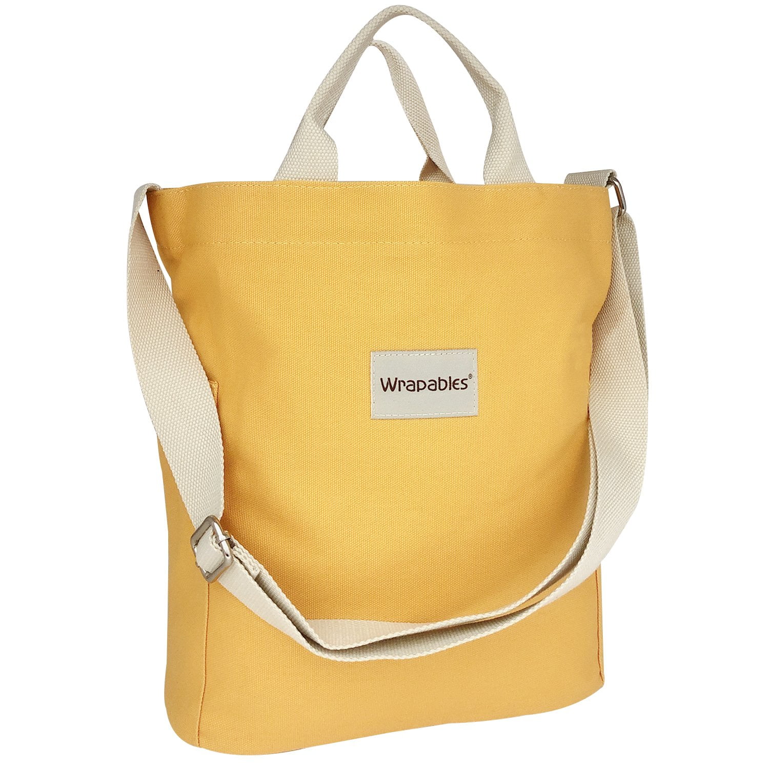 Wrapables Canvas Tote Bag for Women, Casual Cross Body Shoulder Handbag ...