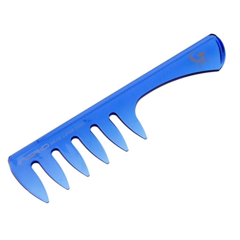 Afro Comb Curly Brush Peluquería de cabellero ancho , Azul 2 Yinane ...