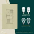 TOPGREENER Kalide Dual Load Dimmer Light Switch, Double LED Dimmer ...