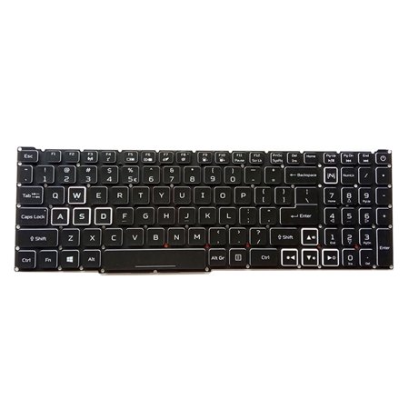 Backlit Keyboard White Edge Practical Sturdy Home Office Key Board with ...